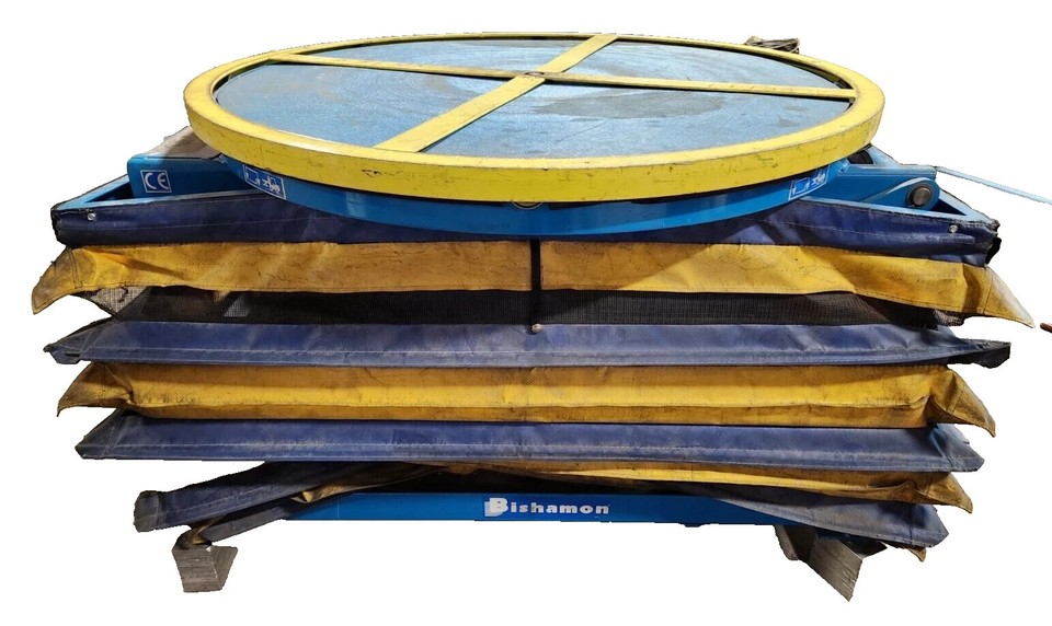 😎BISHAMON PALLET POSITIONER LOAD LEVELER / ROTATOR 3K LB CAPACITY 43 ...