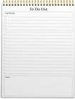 To Do List Notepad, 8.5" x 11", Planning Note Pad, 50 Sheets, Double ...