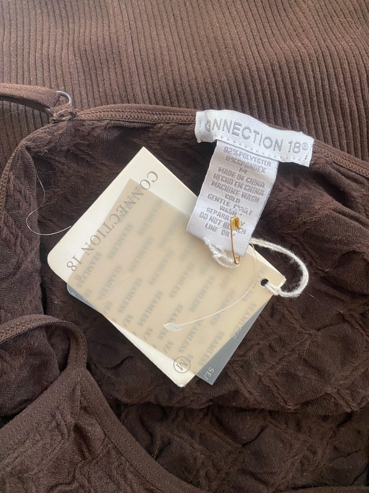 LOT 4 Brown Black NORDSTROM Stretch Tank Top tops Camisole *MEDIUM/Lg ...