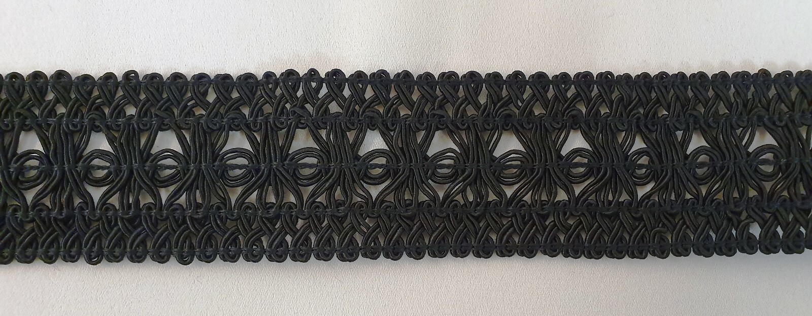 Black Border Edging Craft Trim Sewing Corded Lace Edging- Width: 4 cm ...