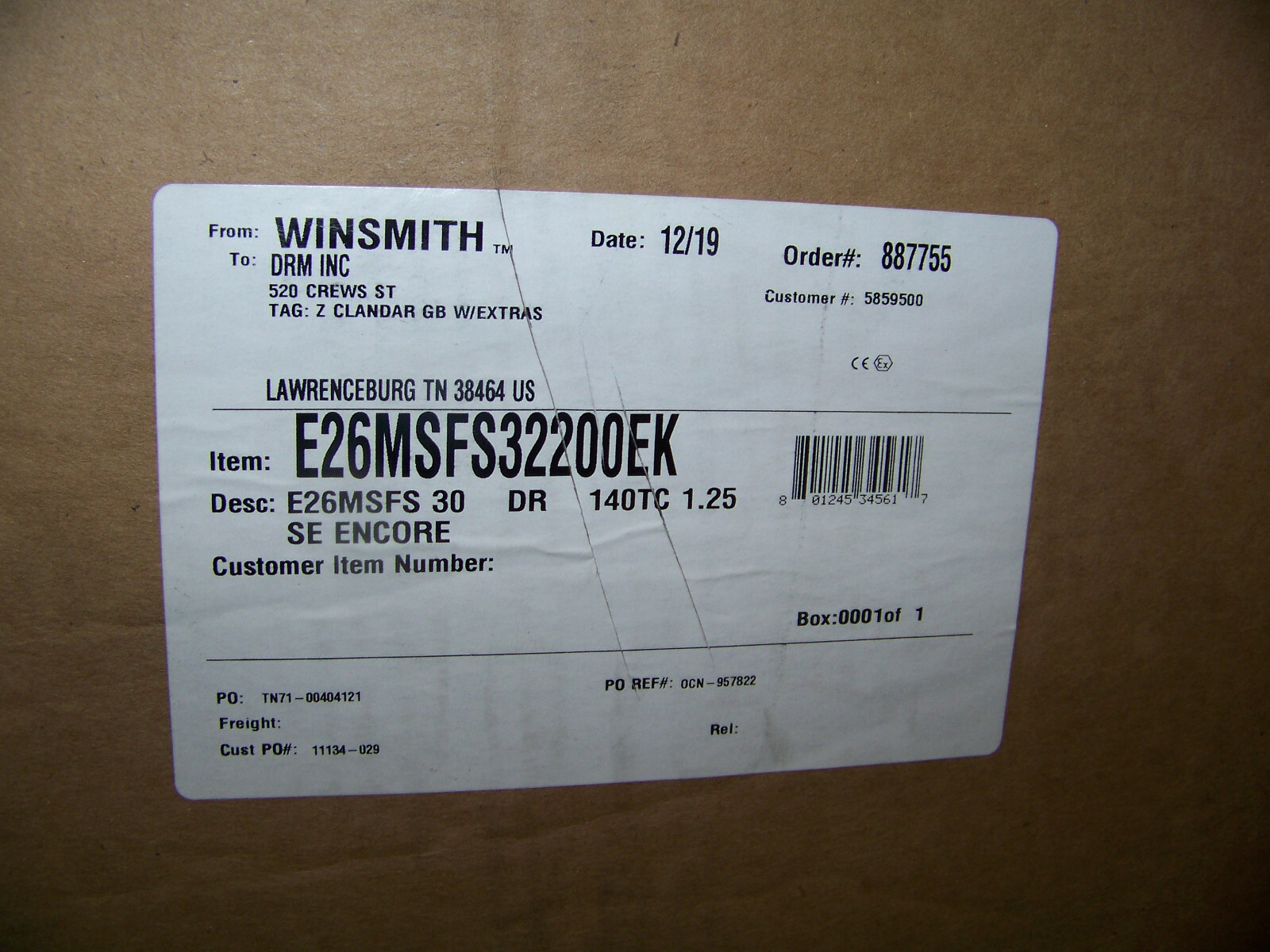 Winsmith Speed Reducer SE Encore E26MSFS 30 DR 140TC Frame ...