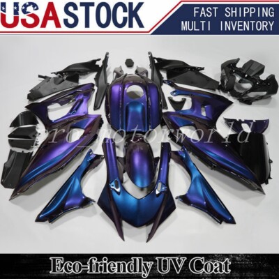 Chameleon Blue& Purple ABS Fairing Kit W/ Tank Cover For Yamaha YZF R7 ...