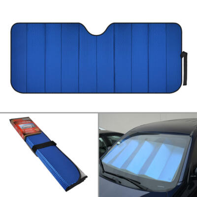 Reflective Blue Foil Car Sun Shade Standard Reversible Folding ...