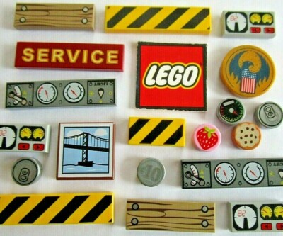 LEGO Printed Tile Bricks - Choose Designs - 2431, 3069, 37294, 4150 ...