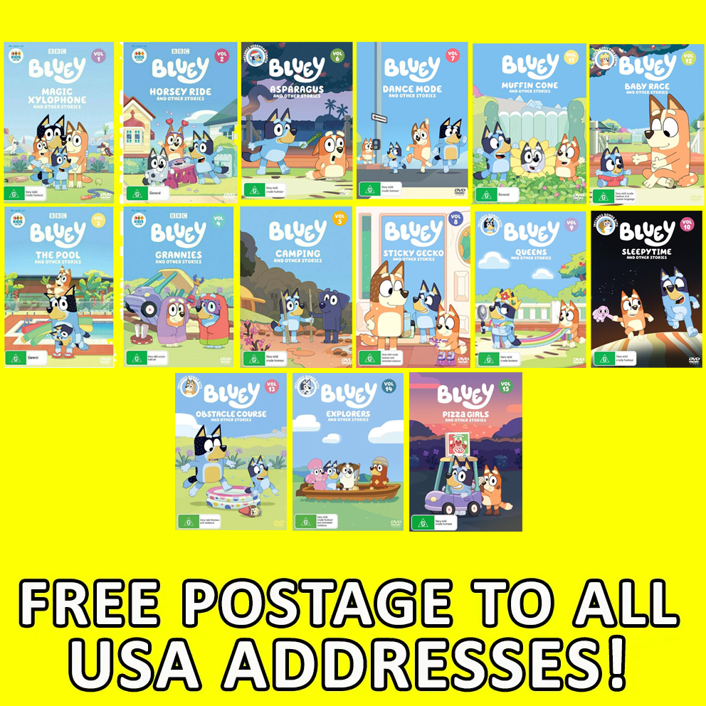 Bluey Cartoon COMPLETE Series Volume 1 - 15 2 3 4 5 6 7 8 9 10 11 12 13 ...
