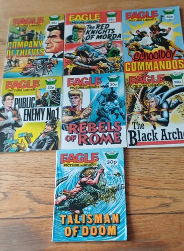 7 Vintage Eagle Picture Library Comics Bundle See Photo's And Details ...