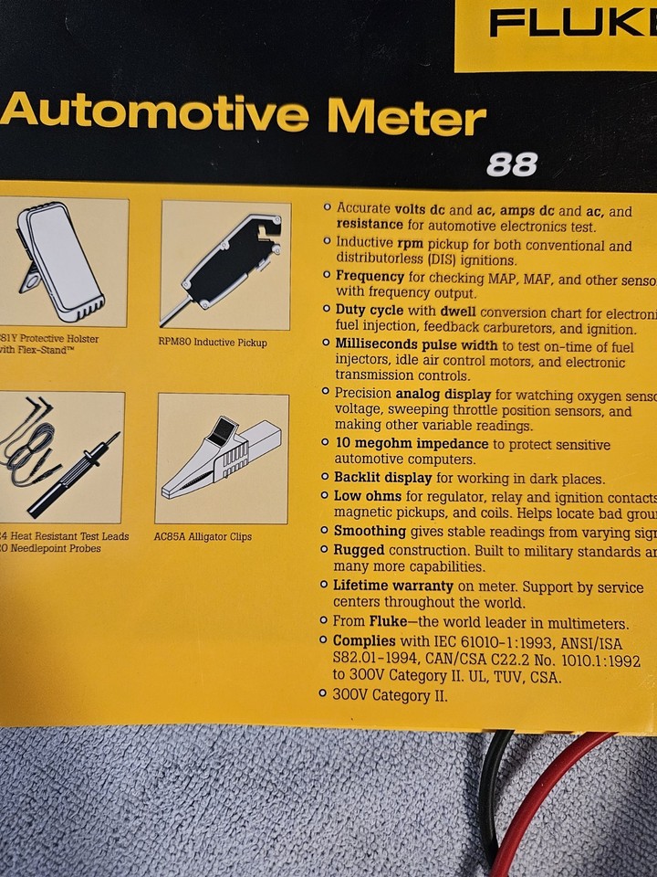 Fluke 88 Automotive Meter: w/ Hard Case, Leads, Manuals, and ...