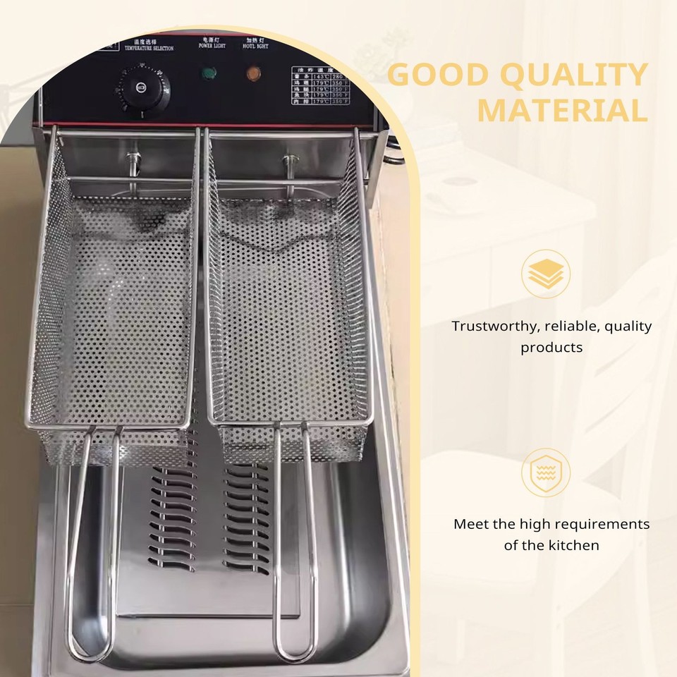 Stainless Steel Fried Basket Long Fry Potato Chip Container Best for ...