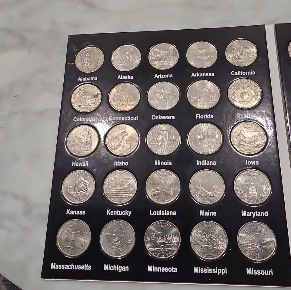 50 State Quarter Collection Book With All The States Quarters | eBay