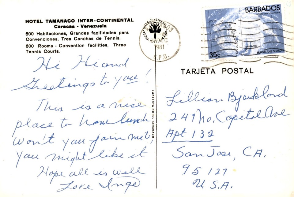 Hotel Tamanaco Inter-Continental, Caracas, 1981 Postcard | eBay