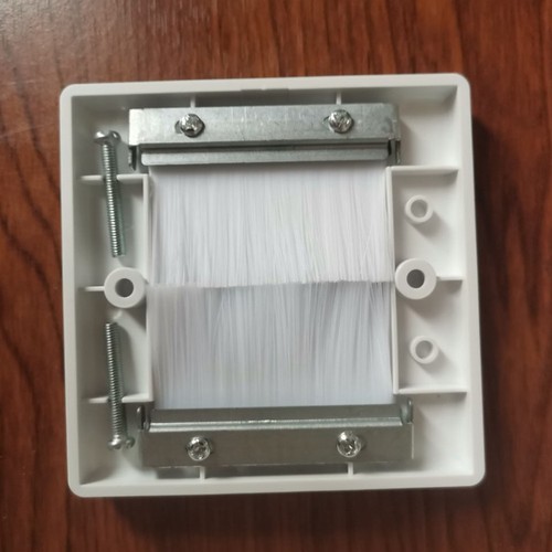 2Pcs Flush Brush Wall Plate Brush Single 1 Gang Wall Outlet Cable ...