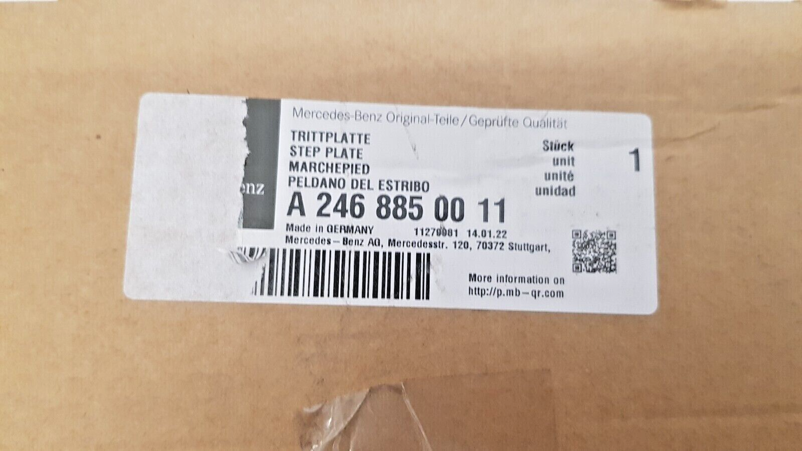 GENUINE MERCEDES B CLASS W246 2011-2018 REAR BUMPER COVER PLATE ...