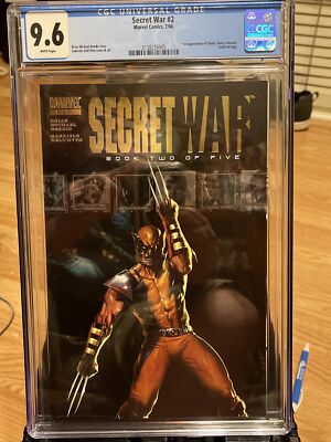 Secret War #2 CGC 9.6 1st Appearance of Quake, Gold foil, Wolverine ...