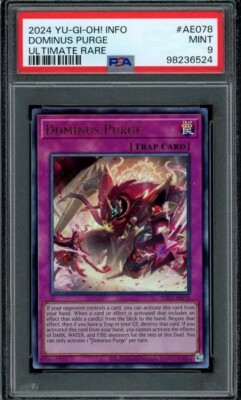 Yu-Gi-Oh! 2024 Dominus Purge Ultimate Rare PSA 9 COLLECTIBLE TRADING ...