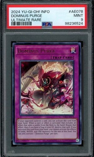 Yu-Gi-Oh! 2024 Dominus Purge Ultimate Rare PSA 9 COLLECTIBLE TRADING ...