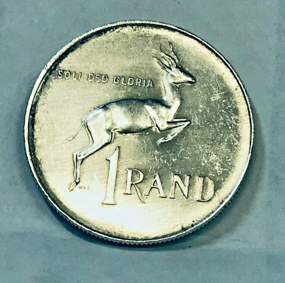 SOUTH AFRICA 1966 1 ONE RAND KEY DATE and LOW MINTAGE .HIGH GRADE VERY ...