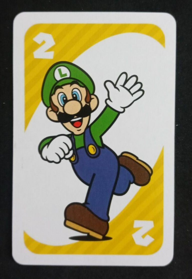 2016 Mattel Super Mario Uno Card Red Luigi #2 | eBay