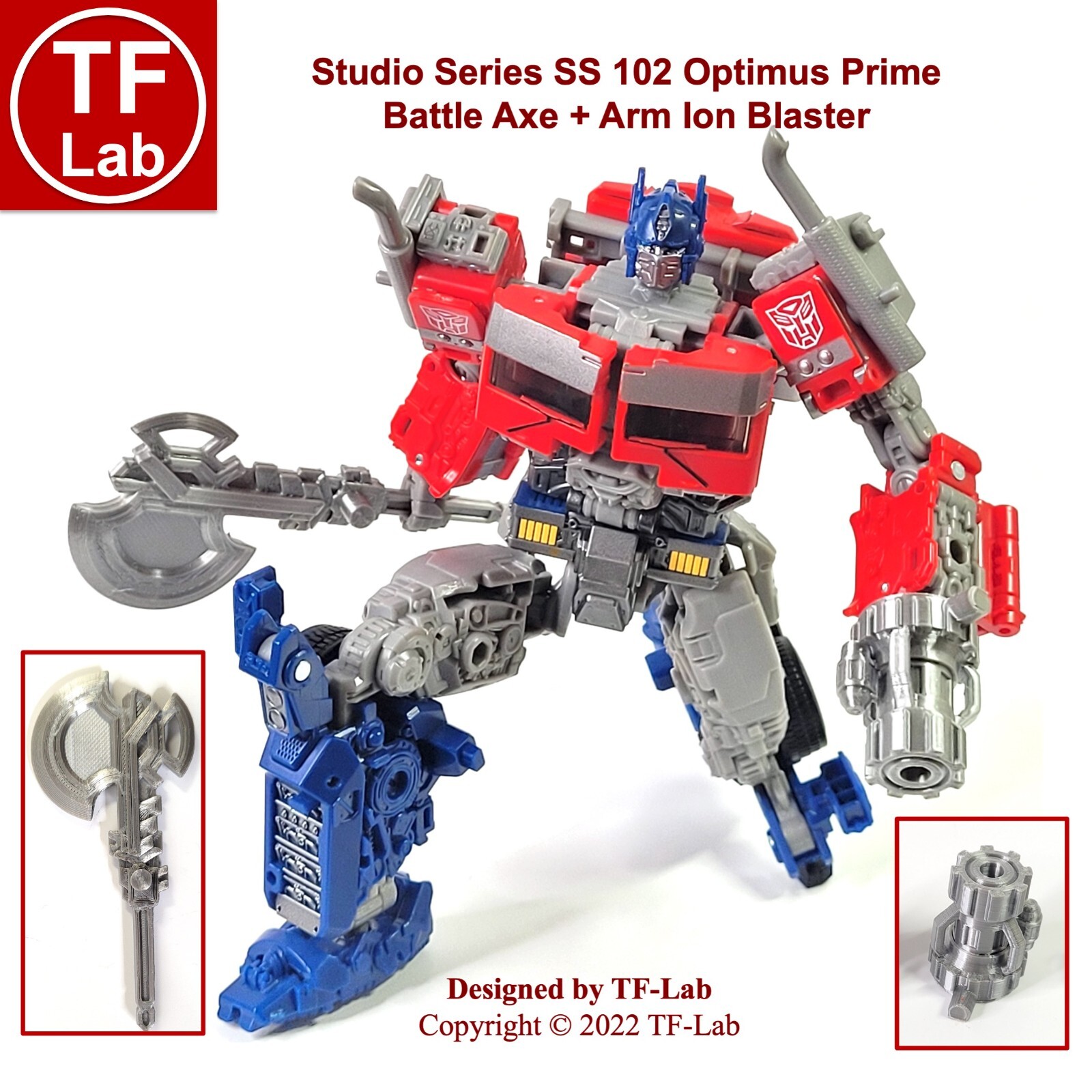 Battle Axe+Arm Blaster Upgrade Kit: Transformers Optimus Prime Studio ...