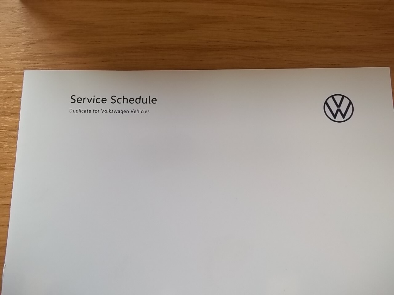 VOLKSWAGEN SERVICE BOOK / MAINTENANCE RECORD - DUPLICATE BOOK - GENUINE ...