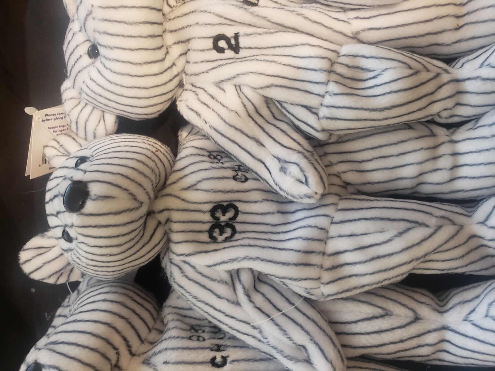 1998 New York Yankees Champs Salvino's Bamm Beanos Bear Plush Toy 6 ct ...