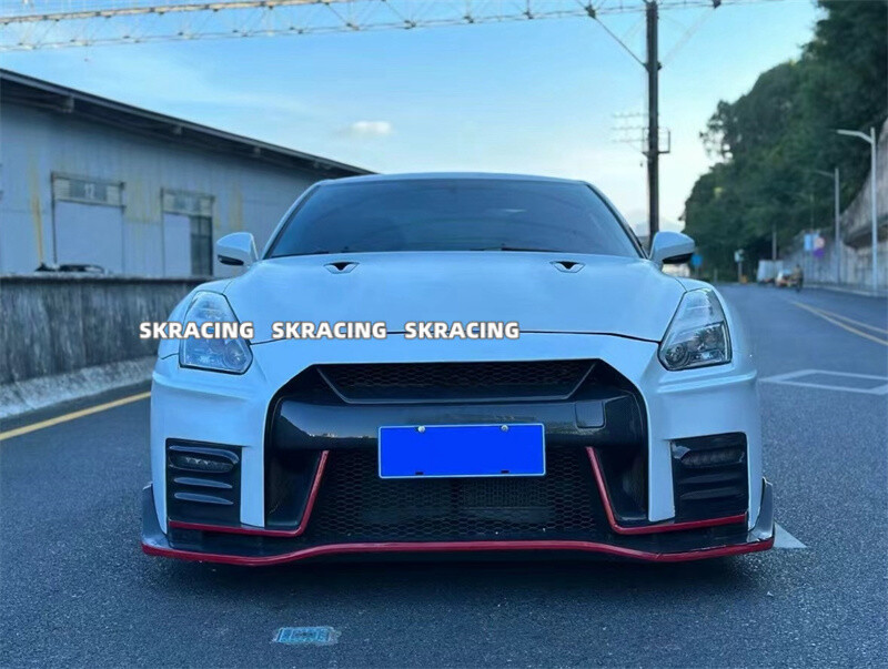 For Nissan GTR R35 2009-2016 Half Carbon Fiber Front+Rear Bumper ...