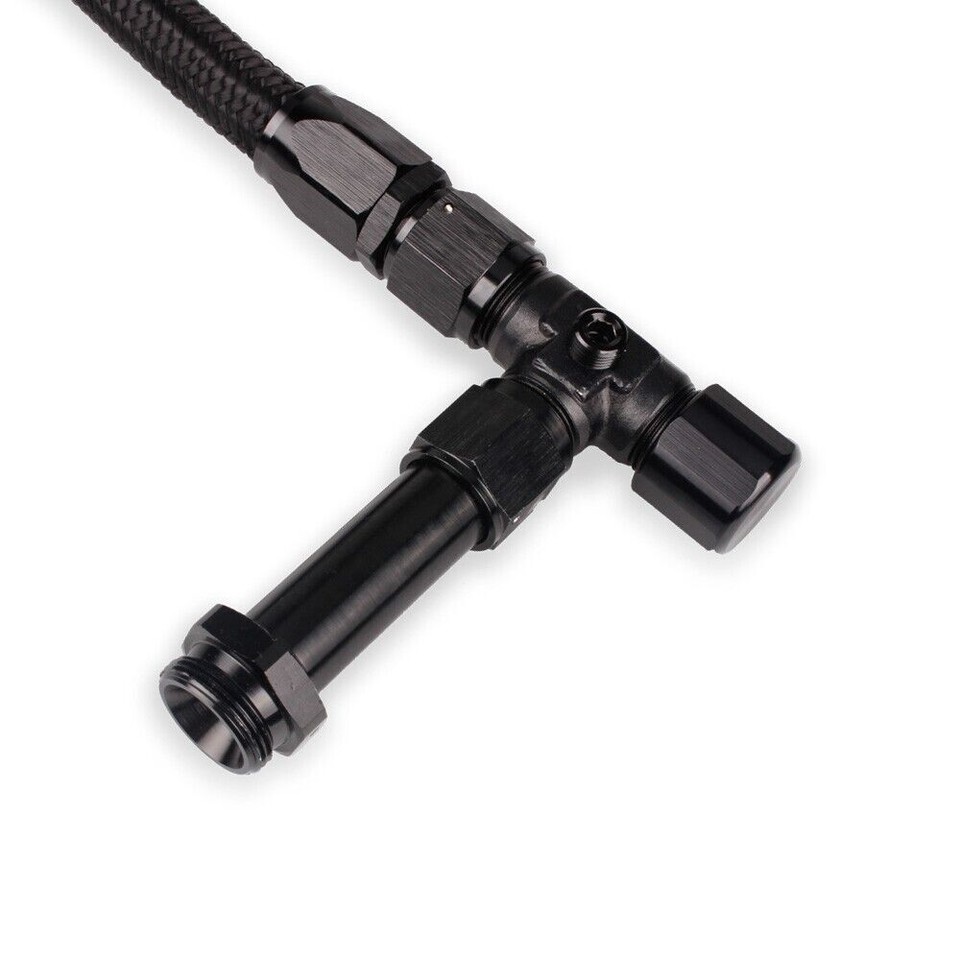 For Holley Carburetor 4150 Pressure Gauge AN8 Braided Dual Feed Carb ...