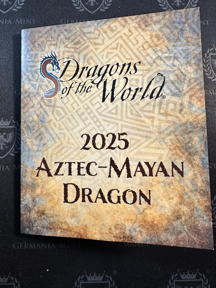 2025 Fiji 1 oz Silver Shaped Aztec Mayan Dragons of the World NCG MS70 ...