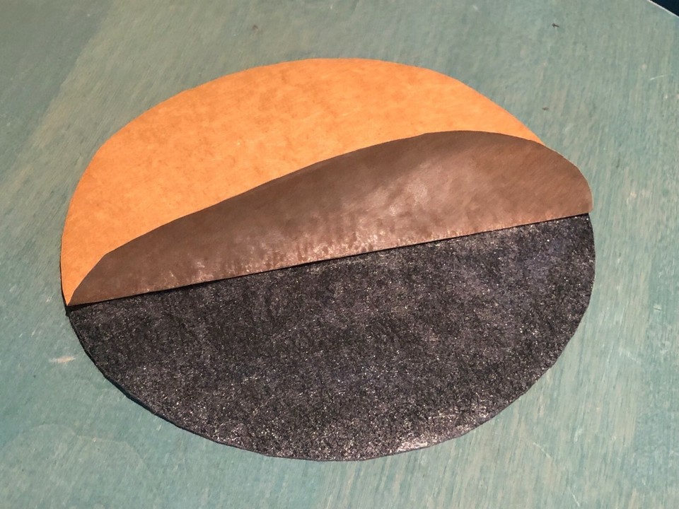 4-1/2" TO 7-1/2" ROUND BLACK FELT PADS ADHESIVE BACK - LAMP BASES NEW ...