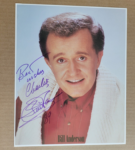 Bill Anderson Signed and Dedicated Photo Auto 1989 | eBay