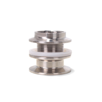 2" Tri Clover Bulkhead - Stainless Steel Weldless for Boiler Condenser ...