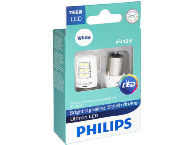 2x Philips 1156 White LED 6000k Bright Light bulb Reverse Back Up/Tail ...