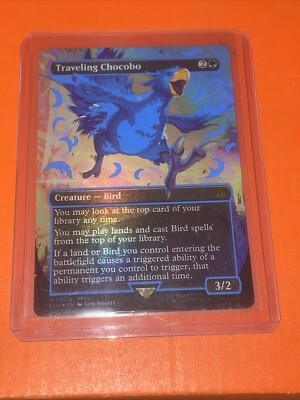 Traveling Chocobo (Borderless) (Neon Ink Blue) Final Fantasy Foil | eBay