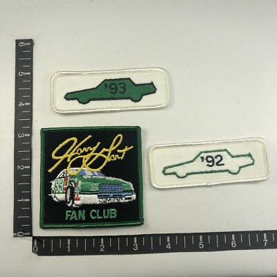 Vtg 3 Patches 1990s Race Car Driver Patch HARRY GANT FAN CLUB (NASCAR ...