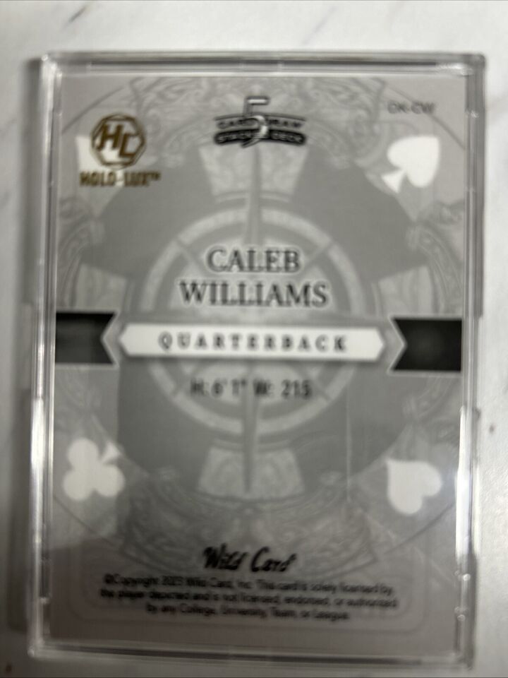 CALEB WILLIAMS 2023 Wild Card 5 Card Draw Stacked Deck Rookie 1/1 PRC | eBay