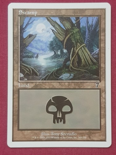 Magic The Gathering 7TH EDITION SWAMP 349 land card MTG | eBay
