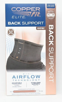 Copper Fit Elite Back Support With Air Flow Back Brace | eBay