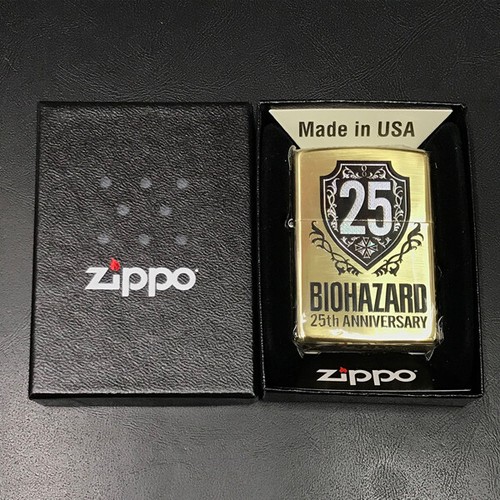 Zippo Resident Evil BIOHAZARD Hologram 25th Anniversary Gold Lighter ...