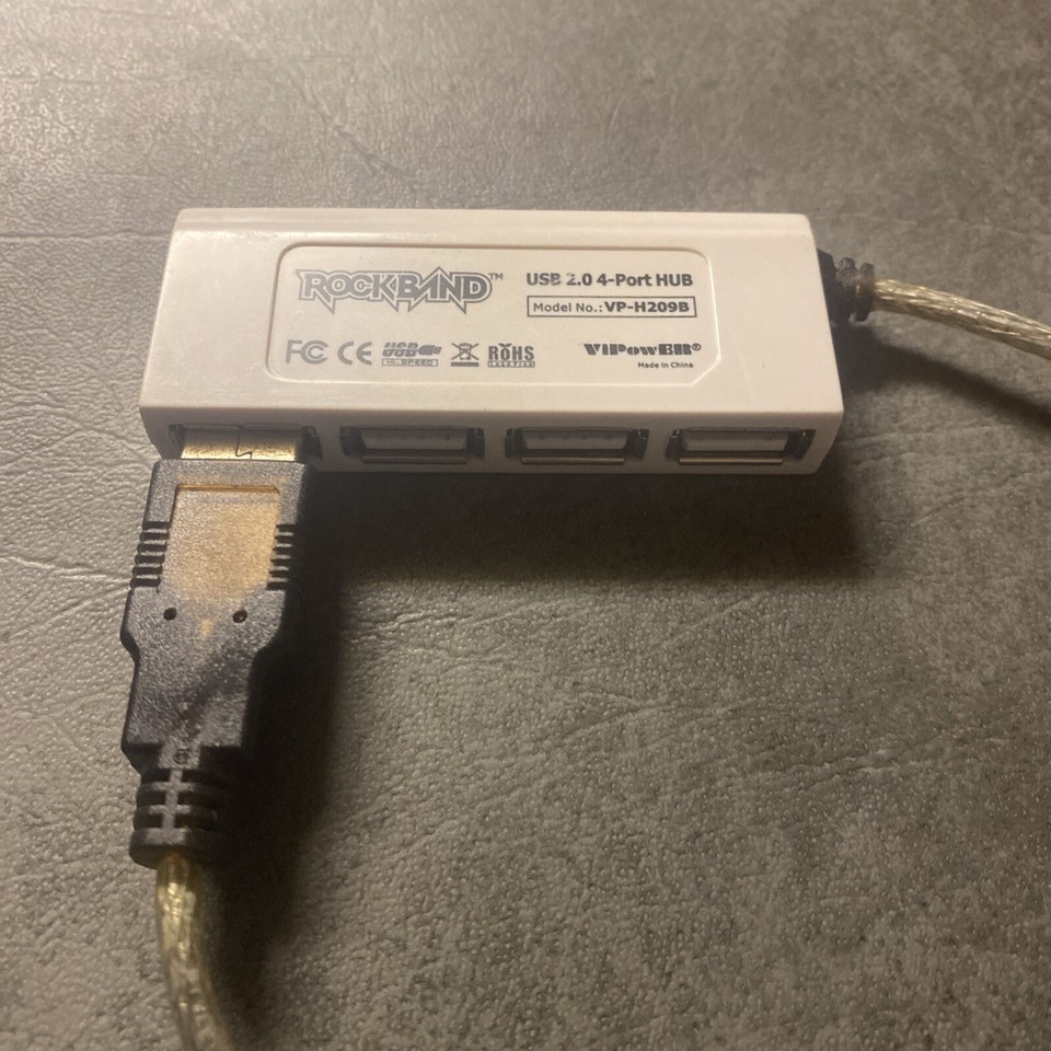Rock Band Xbox 360 Wii PS2 PS3 USB 2.0 4 Port Hub ViPowER VP-H209B ...