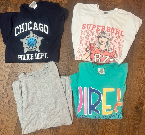 Trendy Graphic Tees Women XL Bundle Retro Super Bowl Era Core Comfort ...