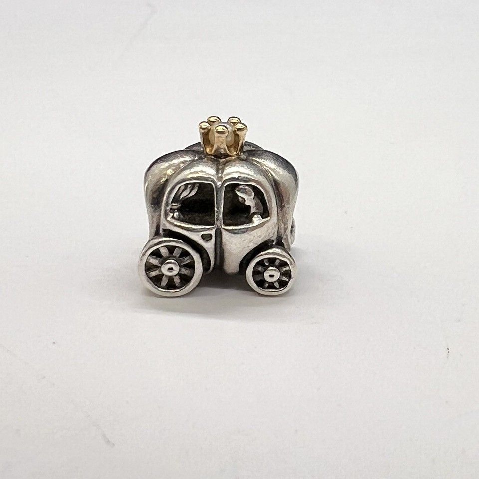 Pandora Sterling Silver & 14k Gold Royal Carriage Pearl Charm 790598p ...