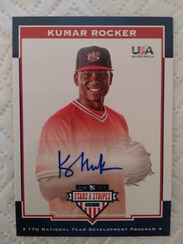 2017 Kumar Rocker Auto. Panini Stars & Stripes 180/399 USA BASEBALL ...