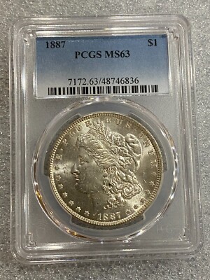 1887 Morgan Silver Dollar PCGS MS63 ~~ LUSTROUS BEAUTY ~~ (836) | eBay