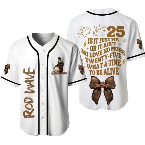 Rod Wave Coquette Baseball Jerrsey, Rod Wave Last Lap Tour Jersey, Rap ...