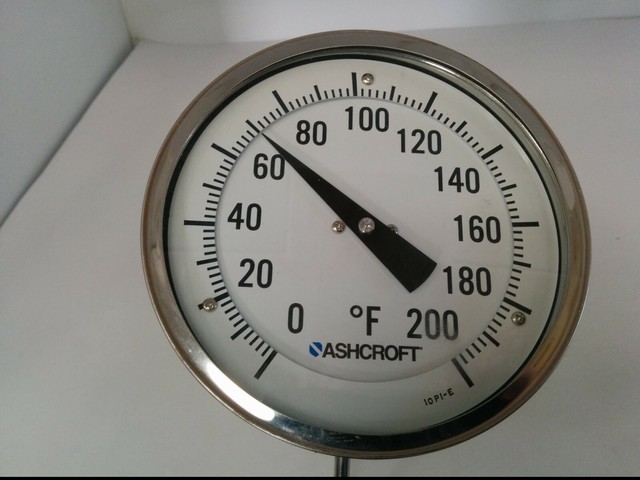 Ashcroft 10PI-E Temperature Probe Gauge 0-200ºF 5" Face & Probe for ...