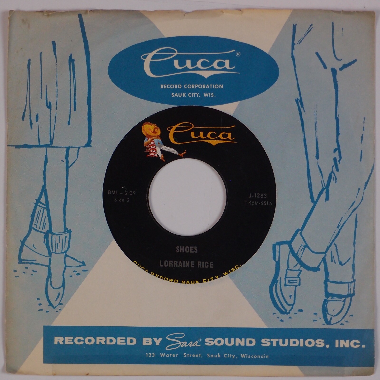 LORRAINE RICE: Tippy-Toeing / Shoes 60s Wisconsin Country CUCA 45 Hear ...