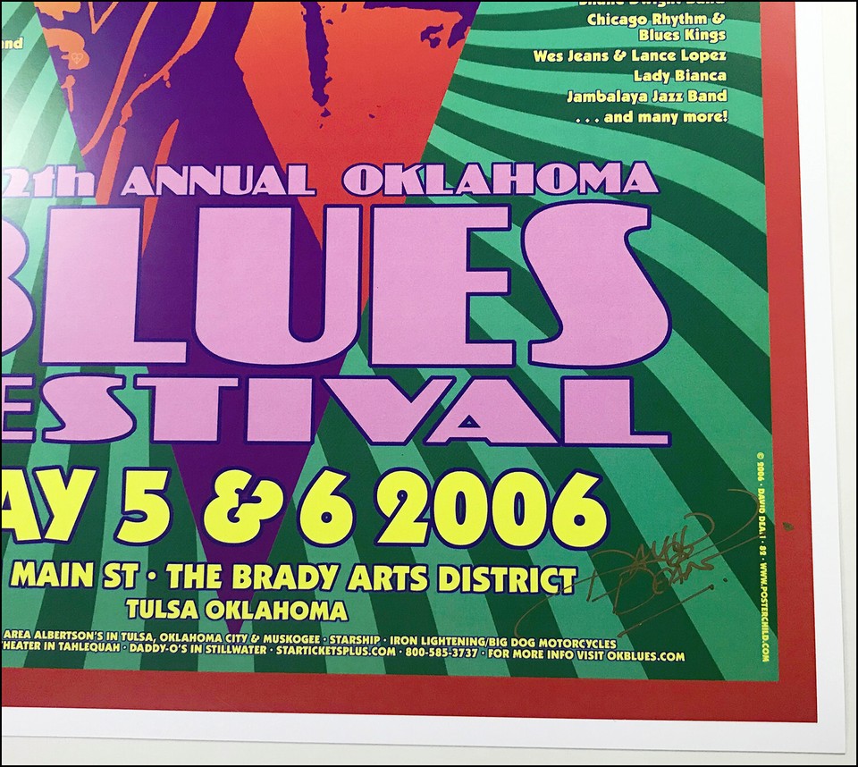 B. B. KING & TAJ MAHAL Blues Festival Original 06 Signed Tulsa Concert ...