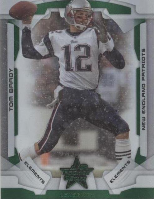 2008 Leaf Rookies & Stars Longevity - Elements Tom Brady #105 Emerald ...