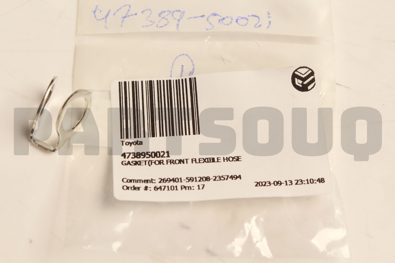 4738950021 Genuine Toyota GASKET(FOR FRONT FLEXIBLE HOSE) 47389-50021 ...