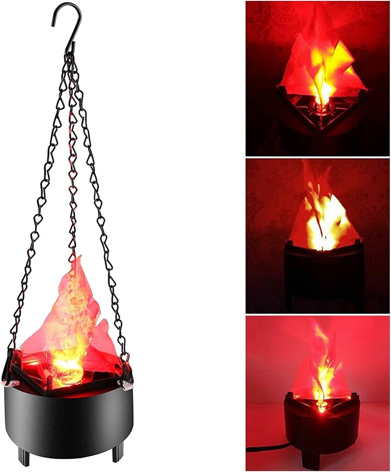 2X LED Flame Light Fake Fire Light Artificial Lamp Stage Effect ...