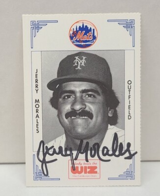 JERRY MORALES 1991 WIZ #283 AUTO ~ On-Card Autograph ~ New York METS | eBay